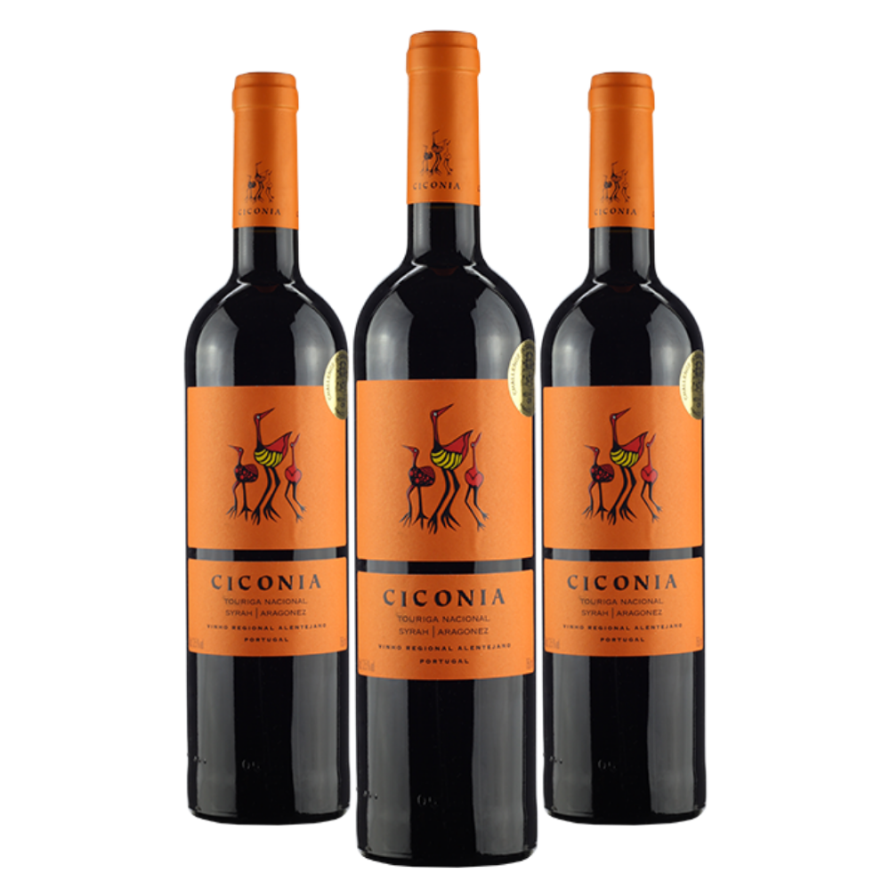 Kit Vinho Ciconia Alentejo Tinto - 3 Unidades | Domo Express