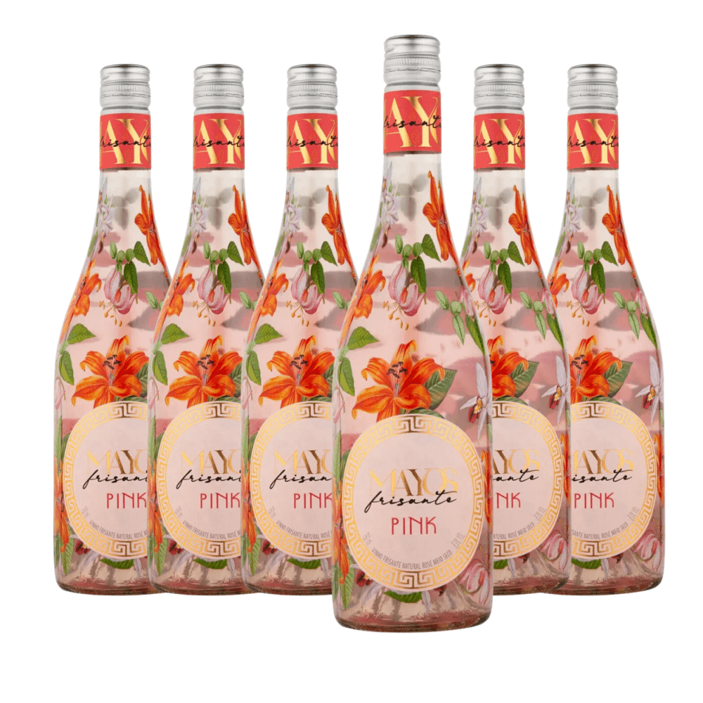 Vinho Frisante Mayos Pink Rosé - 6 Unidades | Domo Express